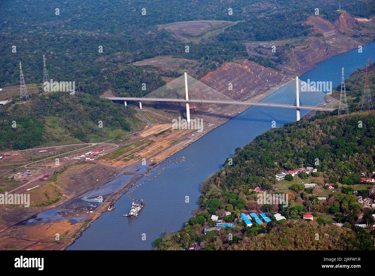 Panama kanal luftbild hi-res stock photography and images - Alamy