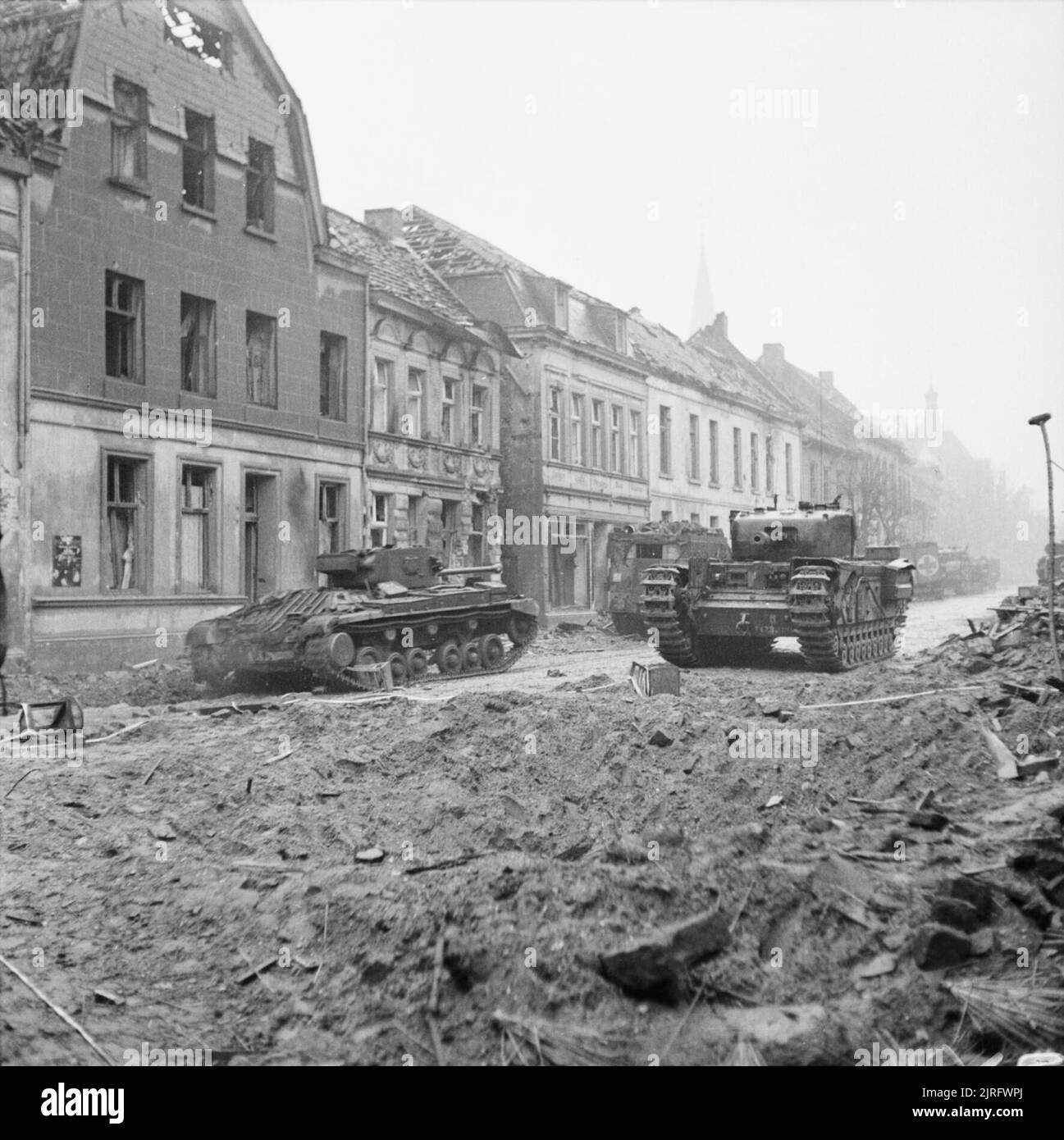 The British Army in North-west Europe 1944-45 A Churchill tank and a ...
