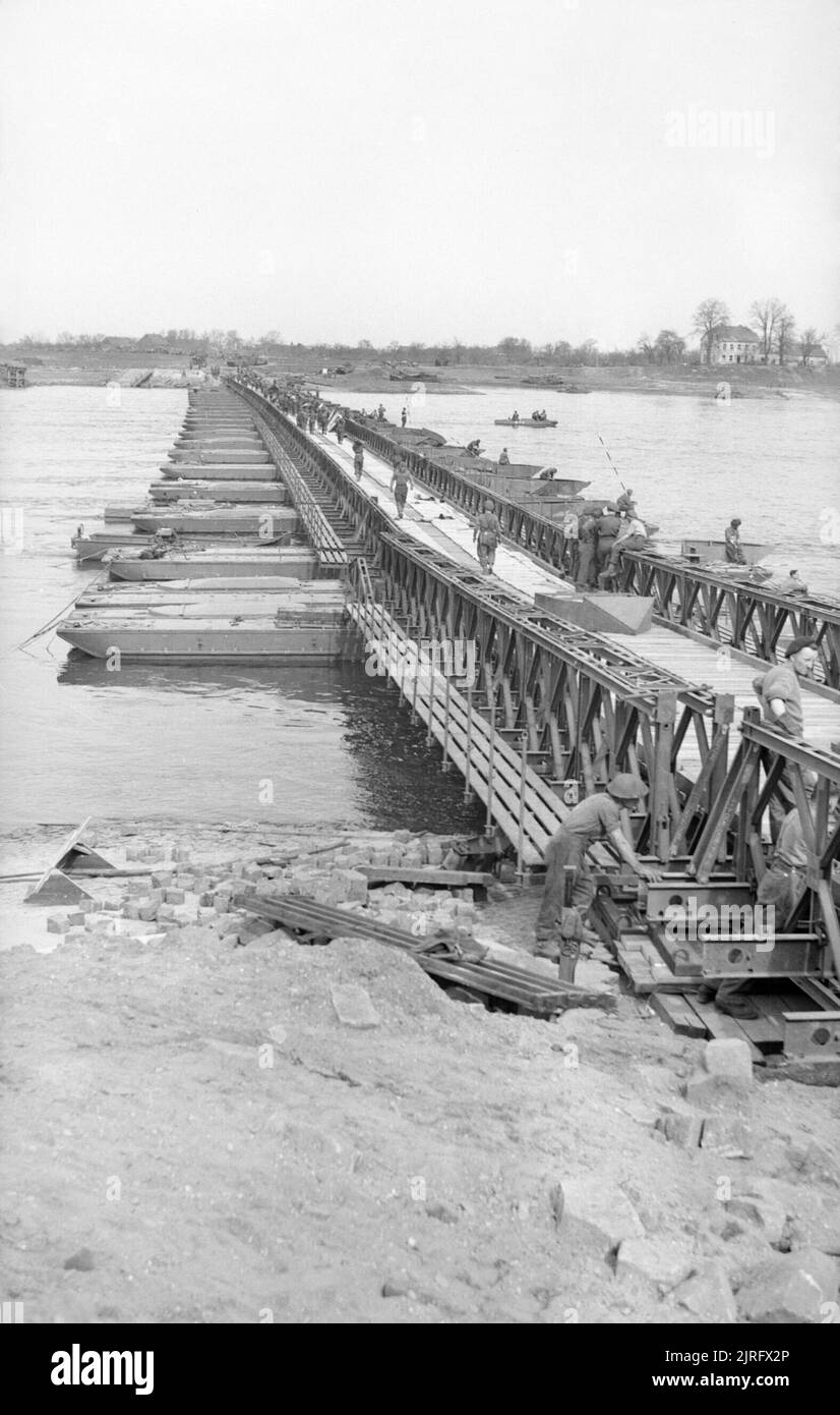 The British Army in North-west Europe 1944-45 A Class 40 Bailey bridge ...