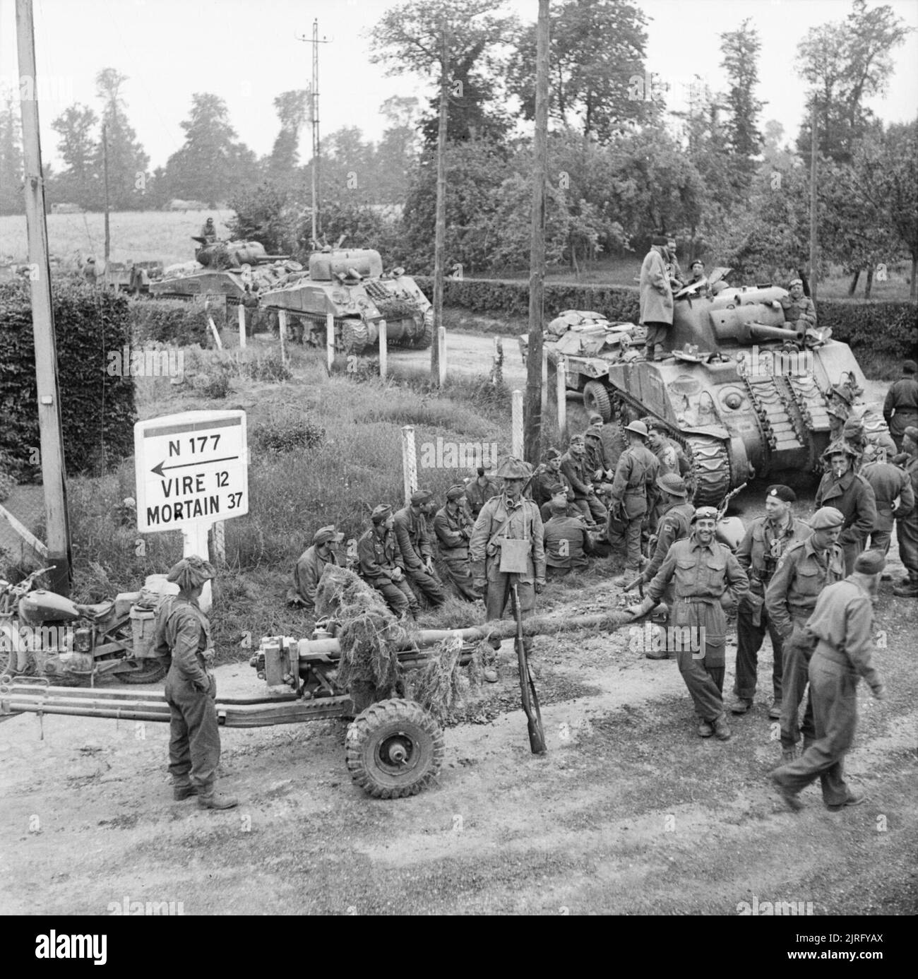The British Army in the Normandy Campaign 1944 Sherman tanks and 6-pdr ...