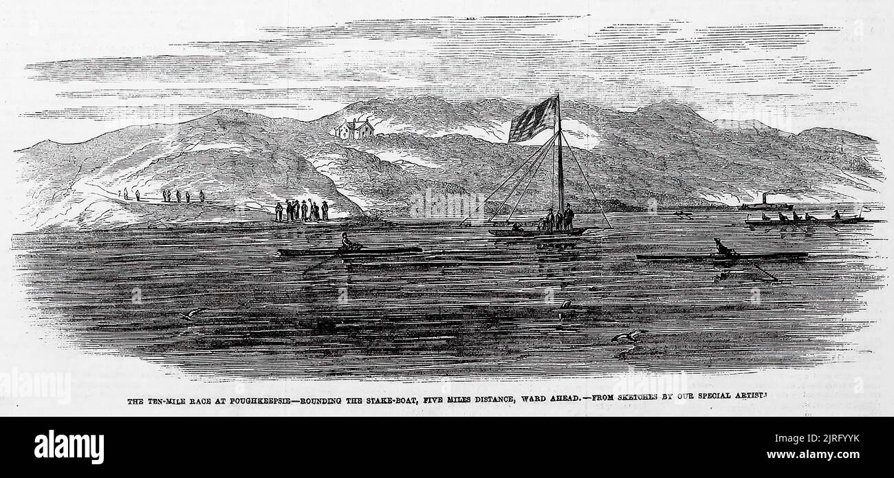 The ten mile race at Poughkeepsie, New York, between Joshua Ward and ...