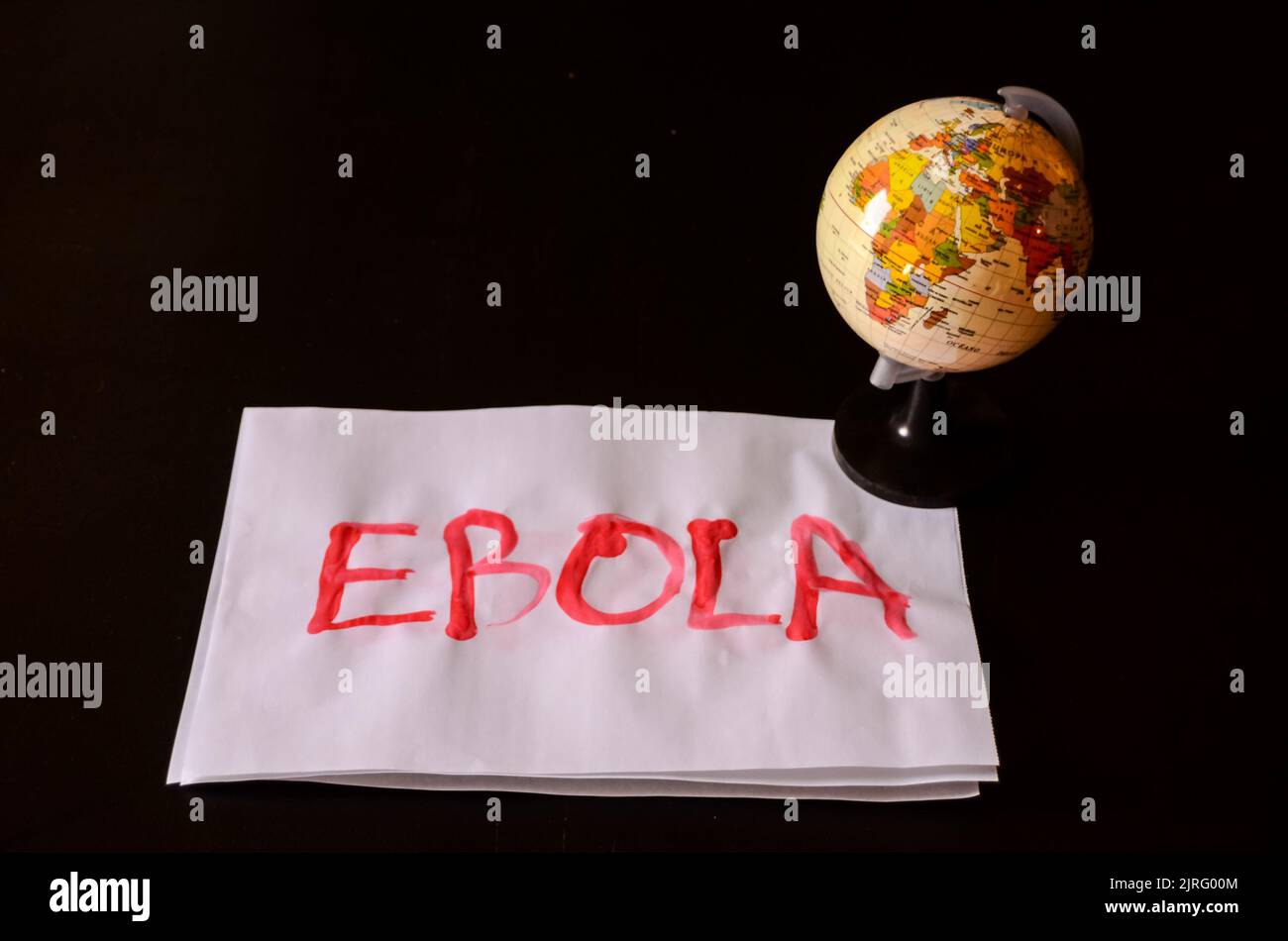 Word Ebola Text Writed with Blood on a White Paper Stock Photo - Alamy