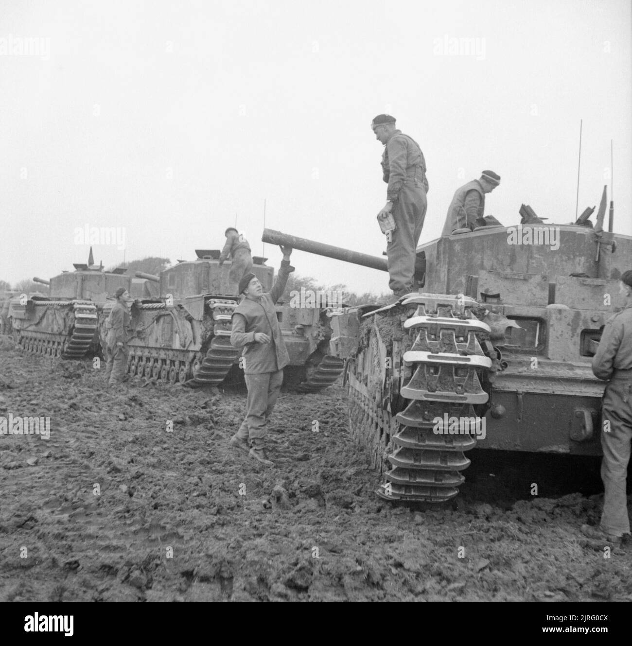 The British Army in the United Kingdom 1939-45 Churchill III tanks of ...