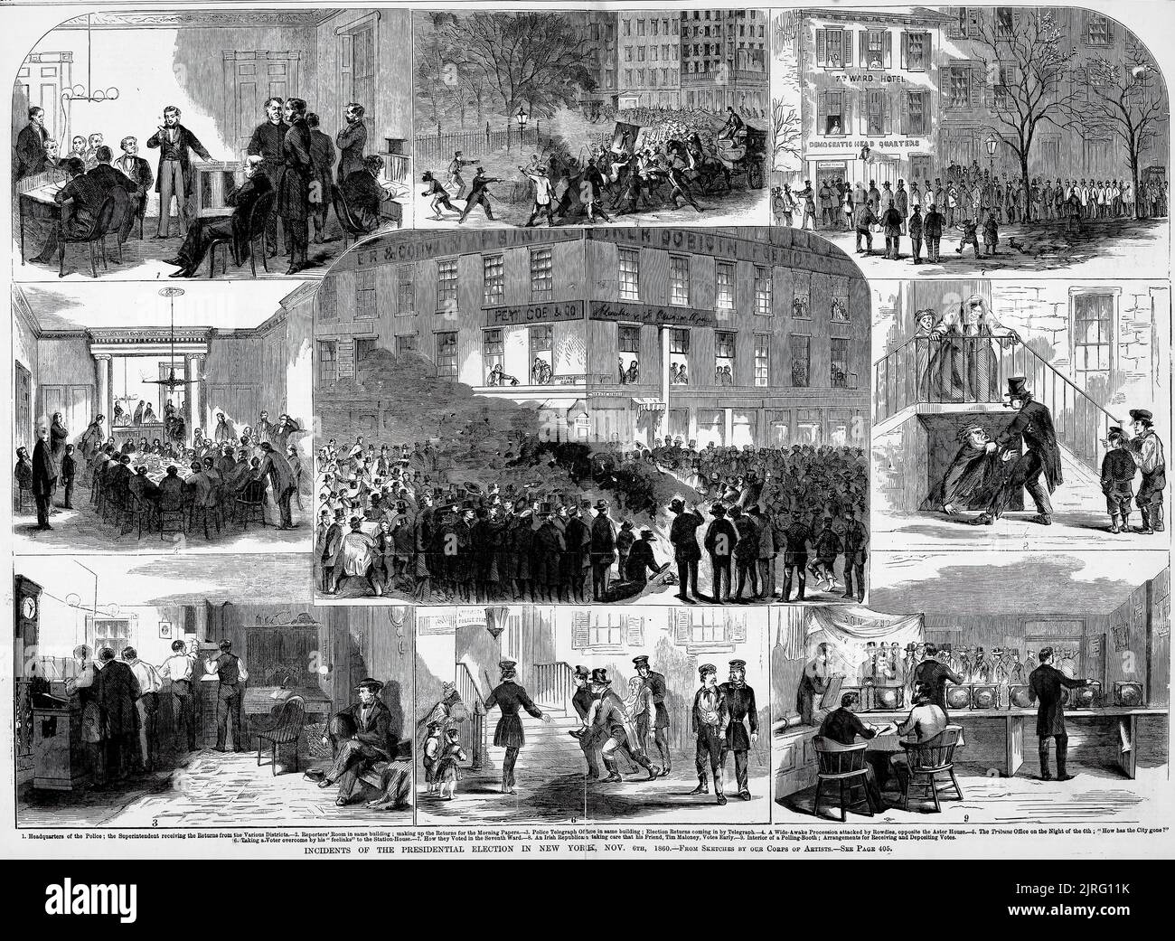 Incidents of the Presidential election in New York, November 6th, 1860 ...