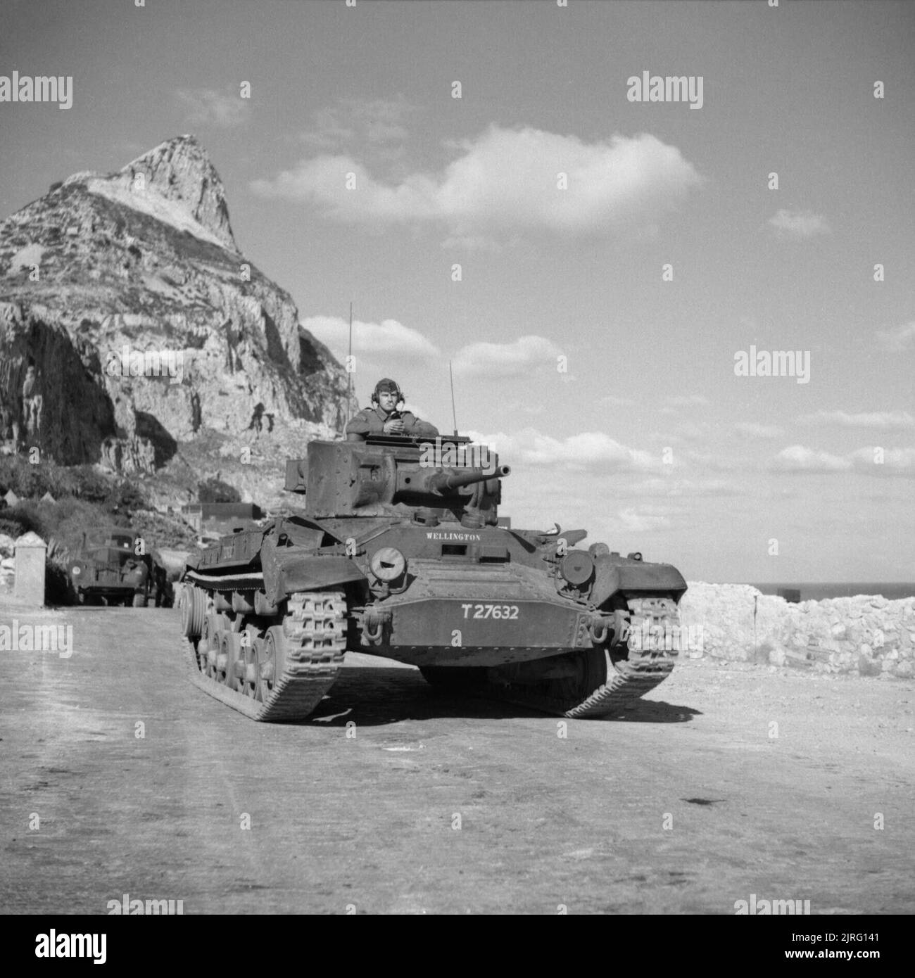 The British Army on Gibraltar 1942 A newly-arrived Valentine tank on ...