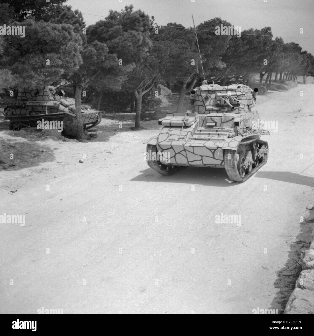 The British Army on Malta 1942 Light Tank Mk VIs during an exercise in ...
