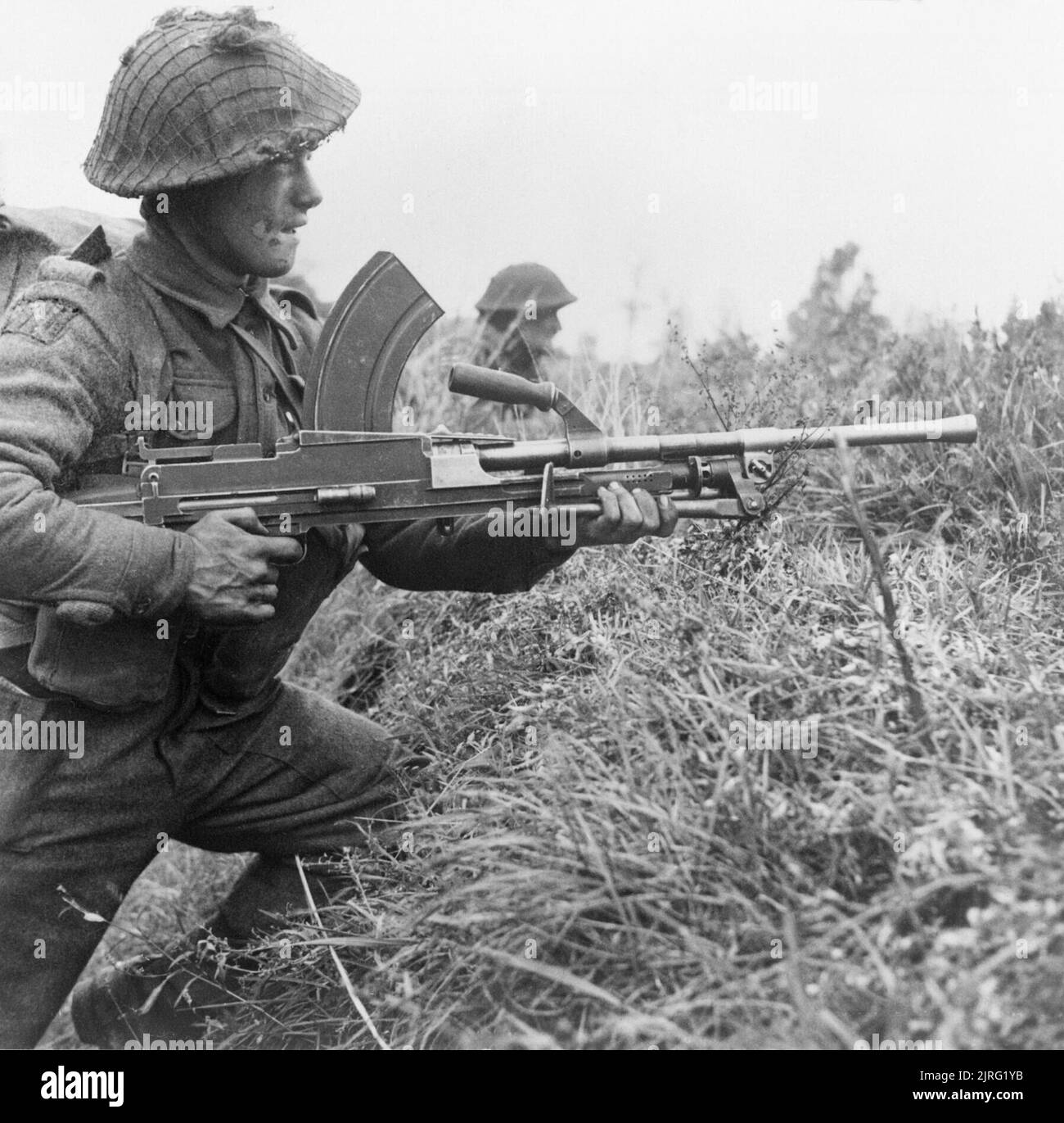 A Bren gunner of the 8th Royal Scots at Moostdijk, Holland, 6 November ...