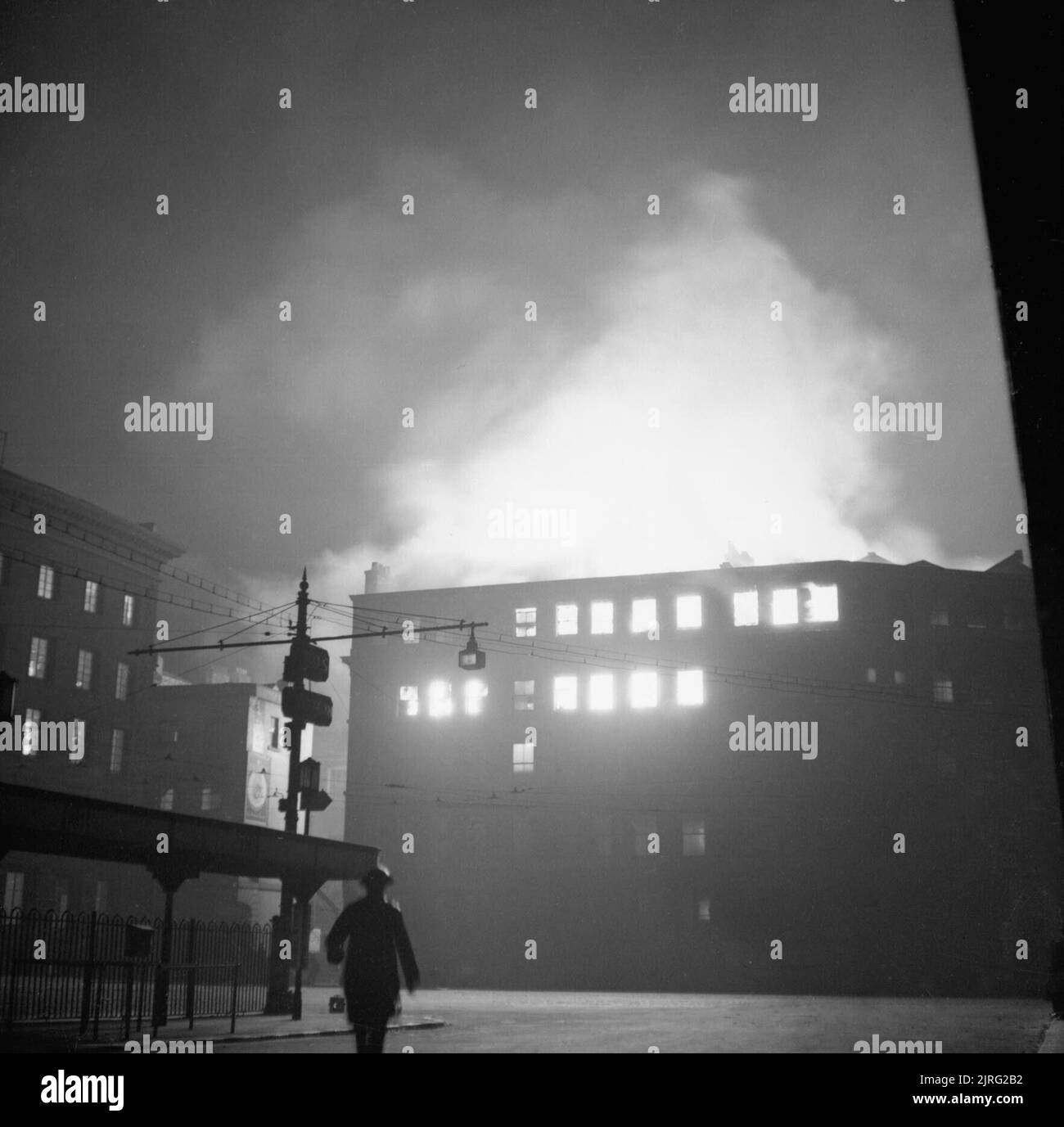 The Manchester Blitz Buildings surrounding a bus station in Manchester ...