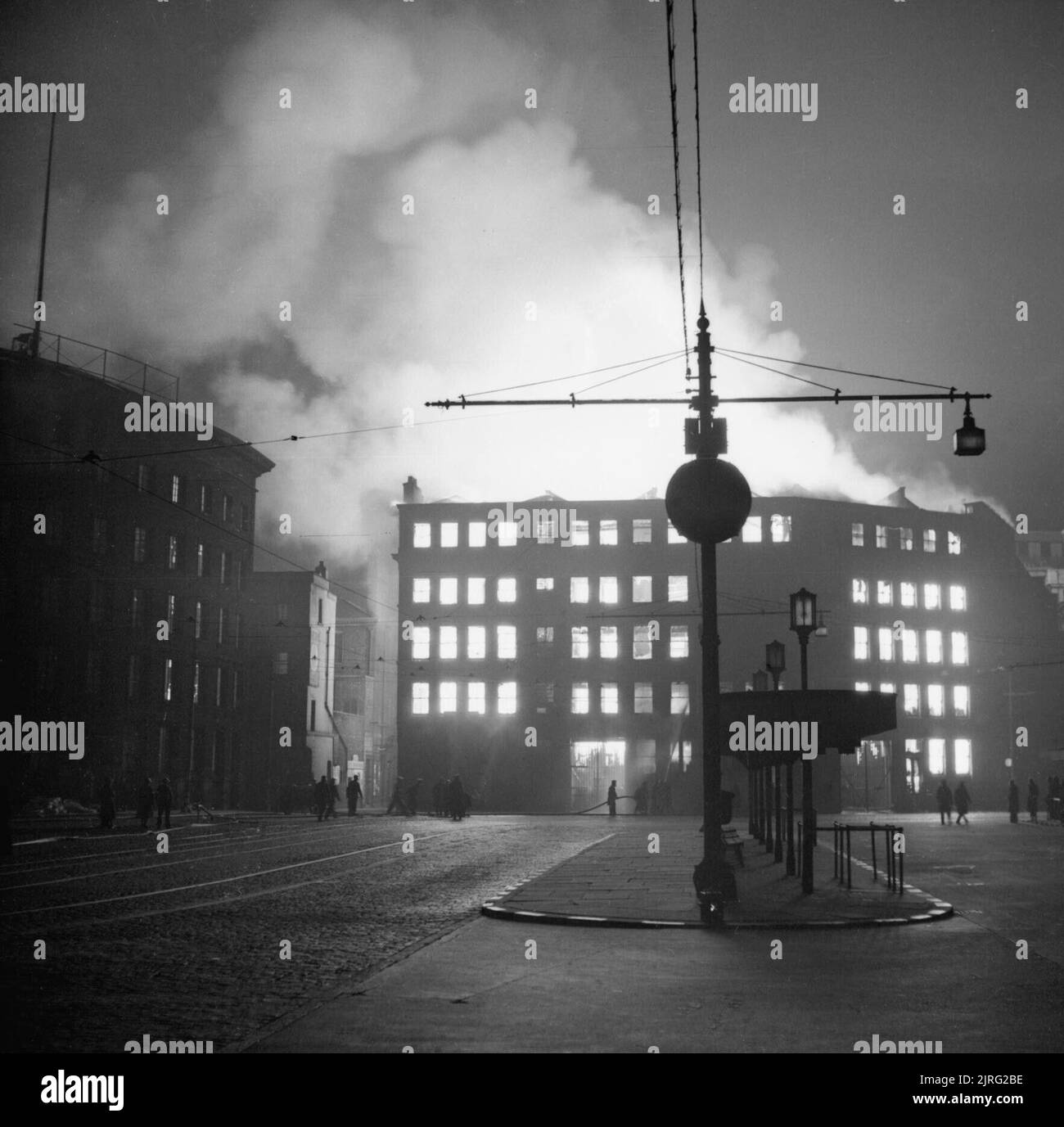 The Manchester Blitz Buildings surrounding a bus station in Manchester ...