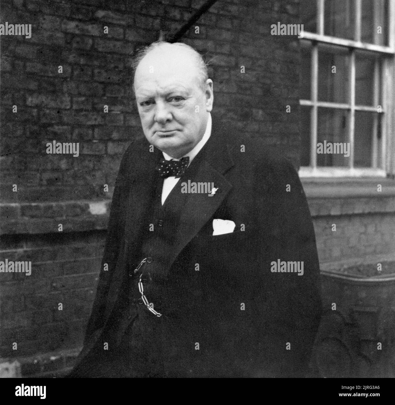Winston Churchill outside 10 Downing Street, 21 November 1941. The ...