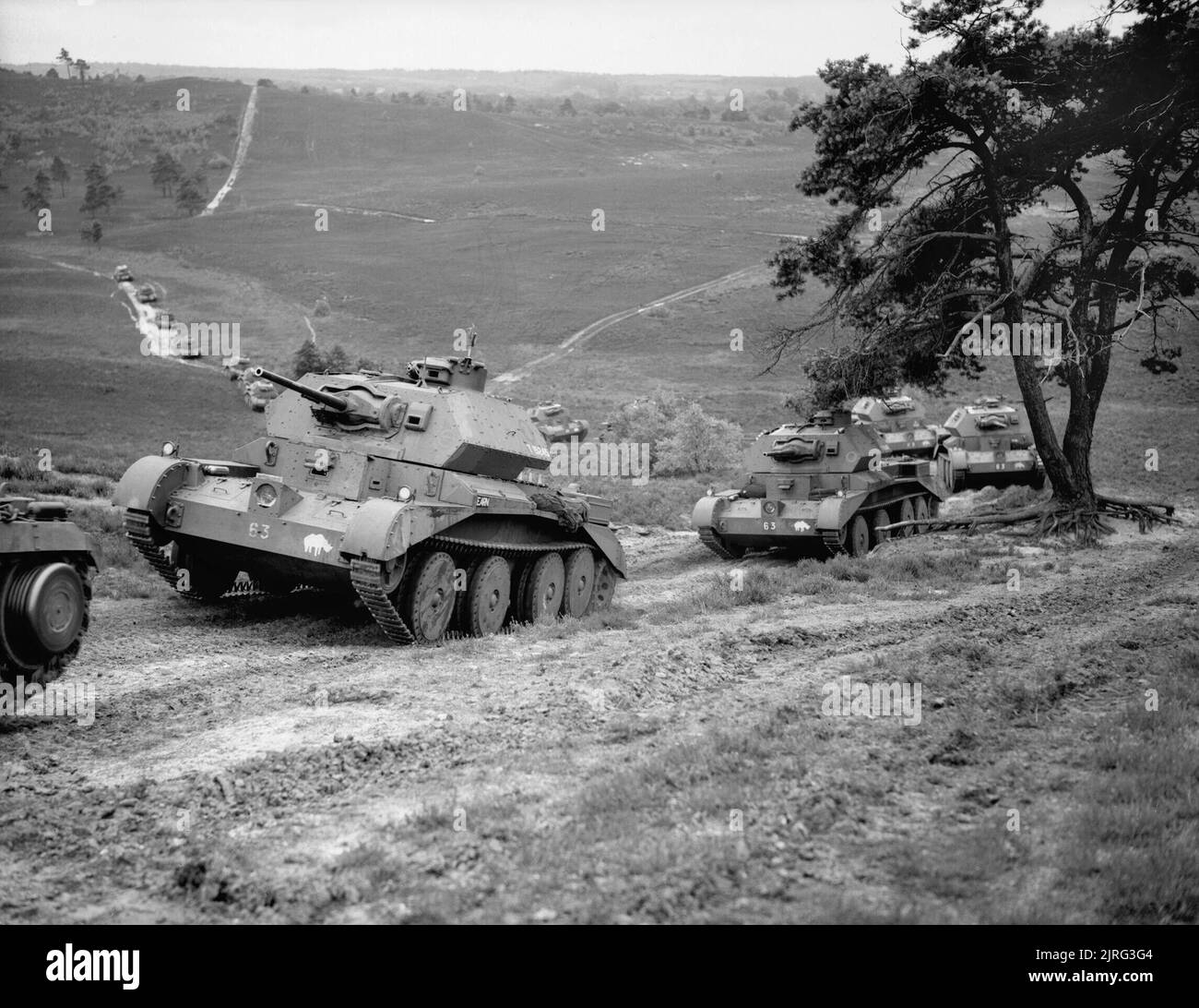 Cruiser Mk IV tanks of 5th Royal Tank Regiment, 3rd Armoured Brigade ...