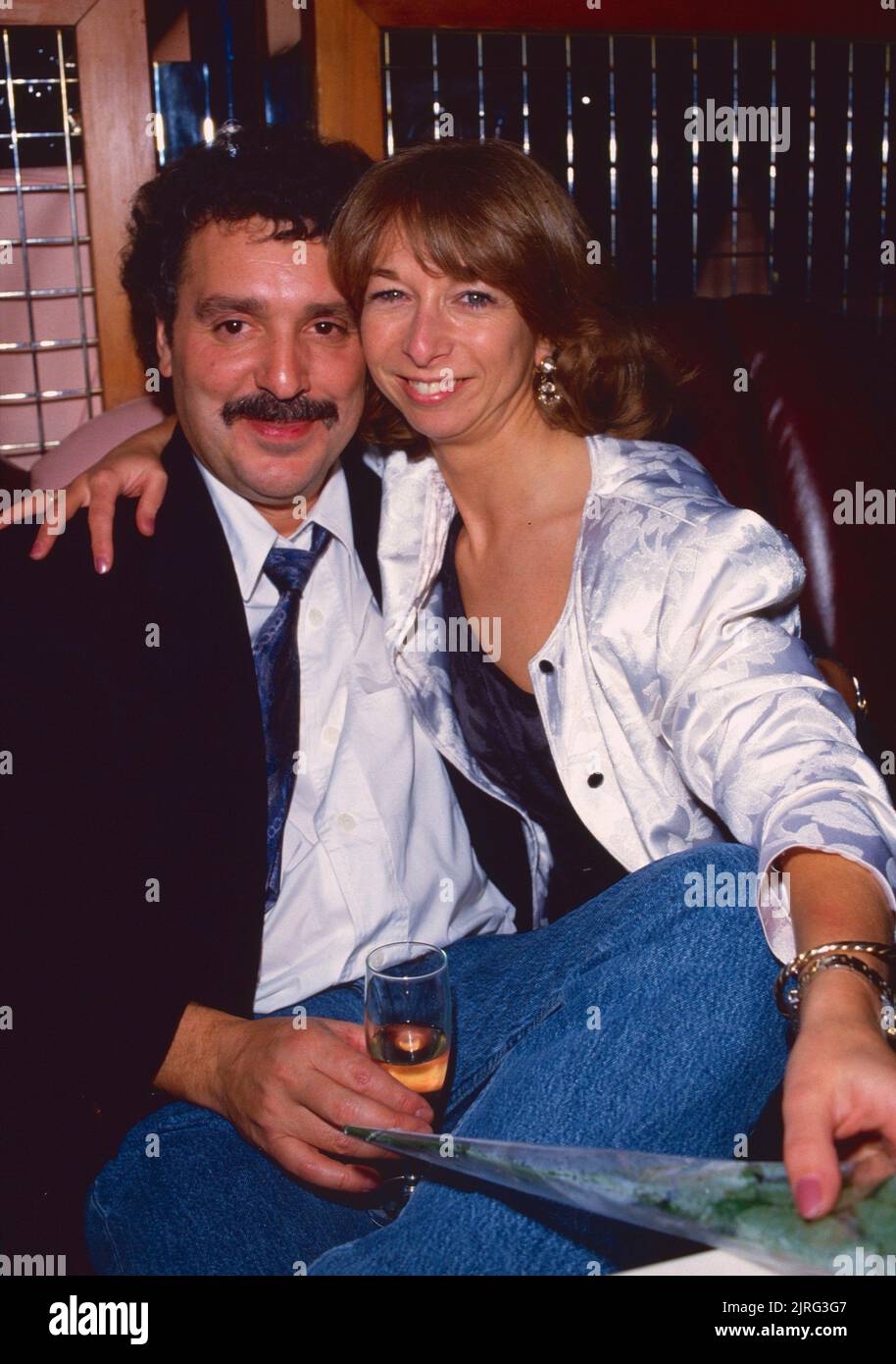 London. UK. LIBRARY. Helen Worth and Michael Angelis. Circa 1990. Ref ...