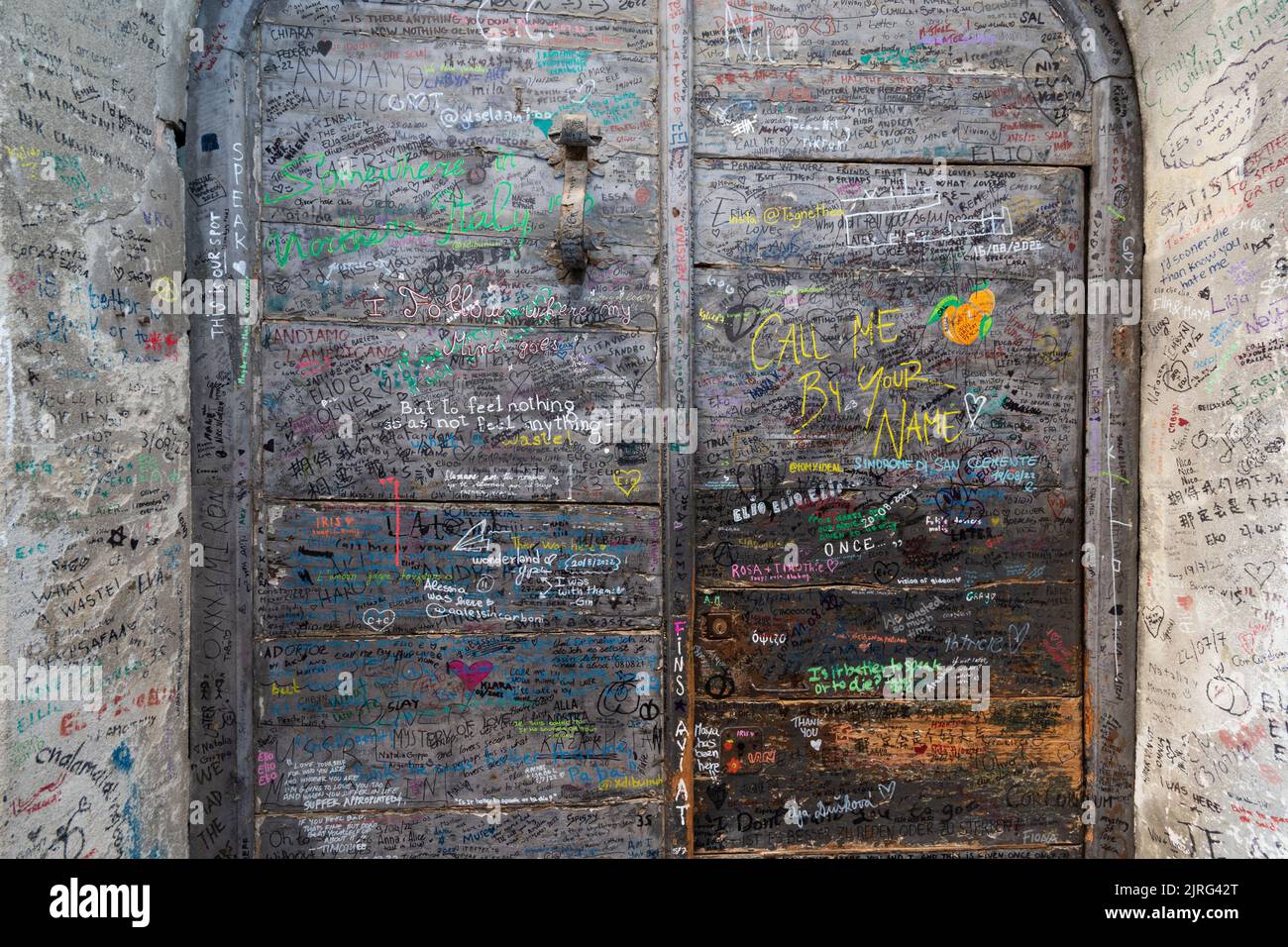 Italy, Lombardy, Crema, Old Door Used by Director Luca Guadagnino for ...