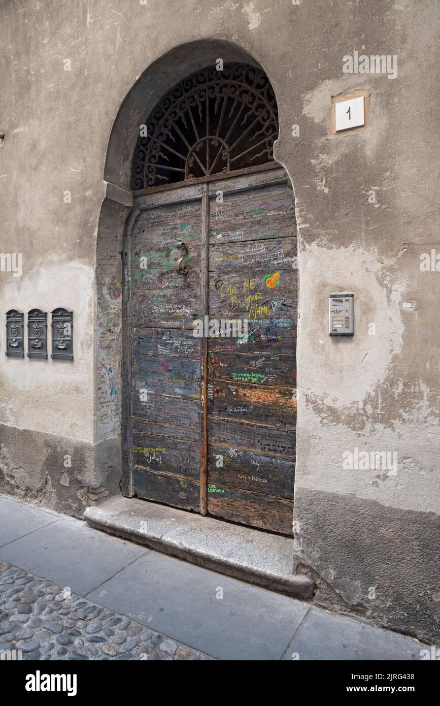 Italy, Lombardy, Crema, Old Door Used by Director Luca Guadagnino for ...