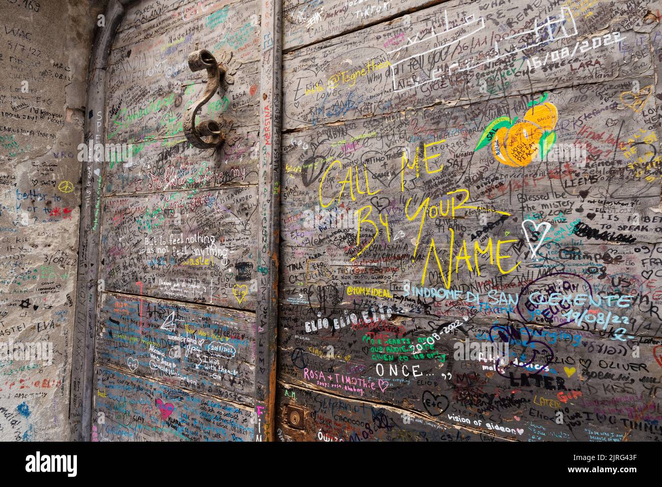 Italy, Lombardy, Crema, Old Door Used by Director Luca Guadagnino for ...