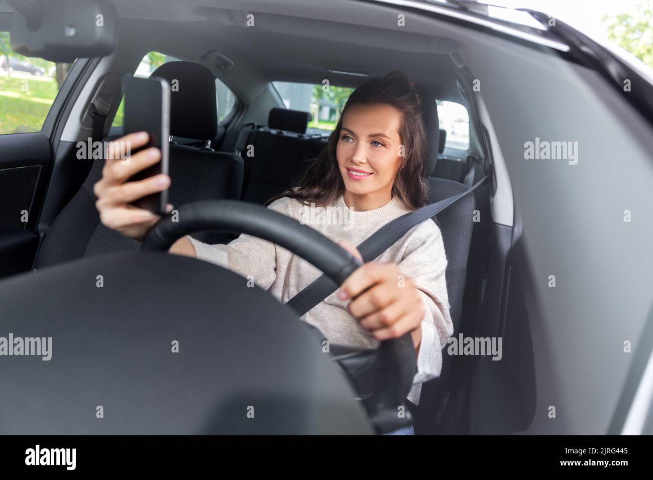 Car selfie driver hi-res stock photography and images - Alamy