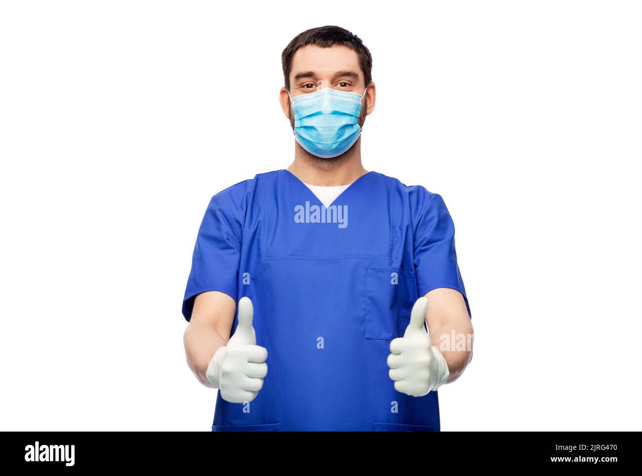 Male protective mask thumbs up hi-res stock photography and images - Alamy