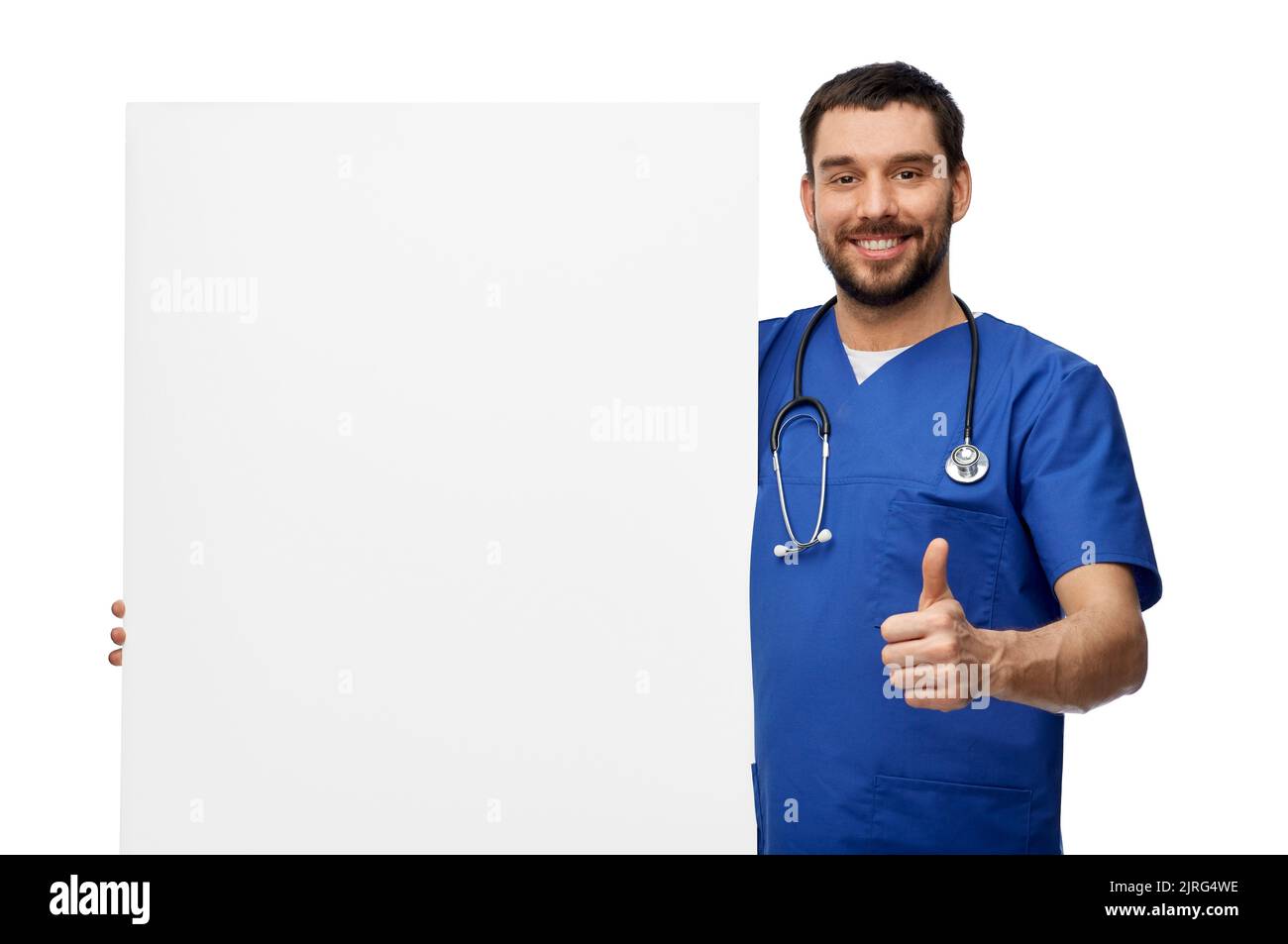 Nurse showing medical sign billboard hi-res stock photography and ...
