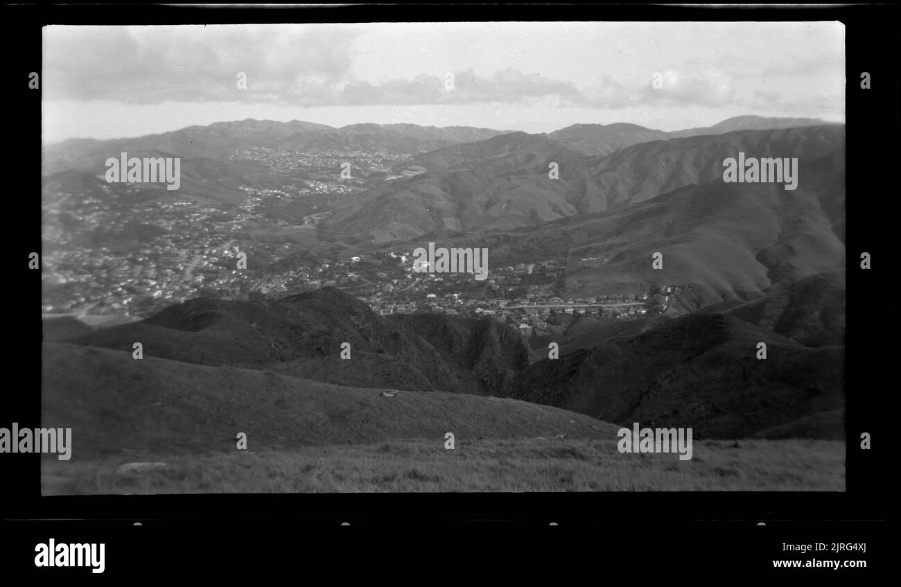 Parkvale Road to Kauhau Peak, 11 September 1948, by Leslie Adkin Stock ...