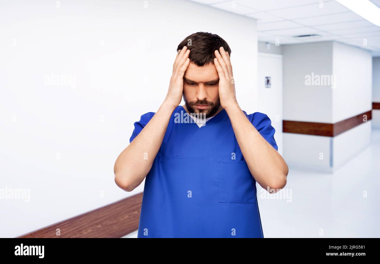 Stressed doctor nurse in hospital hi-res stock photography and images ...