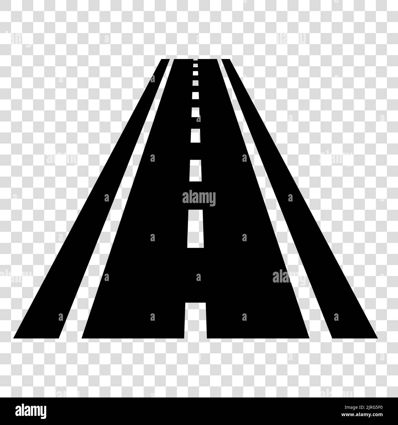Road vector icon. Vector illustration isolated on transparent ...