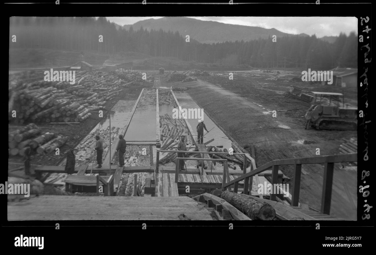 Log stacks and ponds log stacks and ponds hi-res stock photography and ...