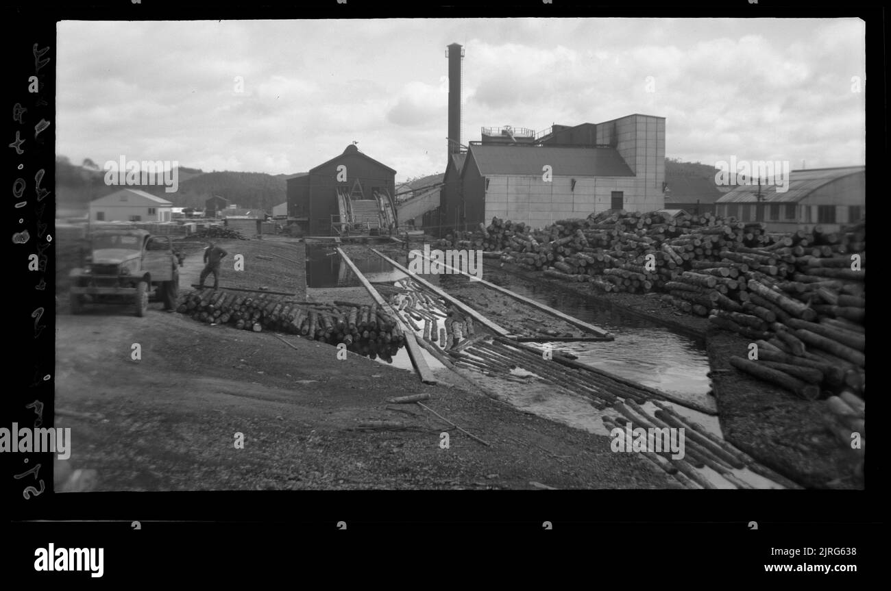 Log stacks and ponds log stacks and ponds hi-res stock photography and ...