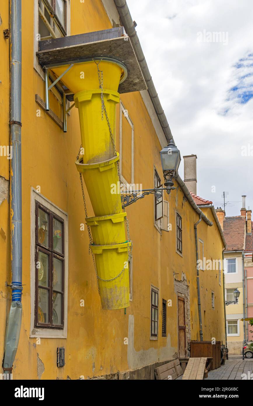 Debris Gravity Chute at Building Construction Site Stock Photo - Alamy