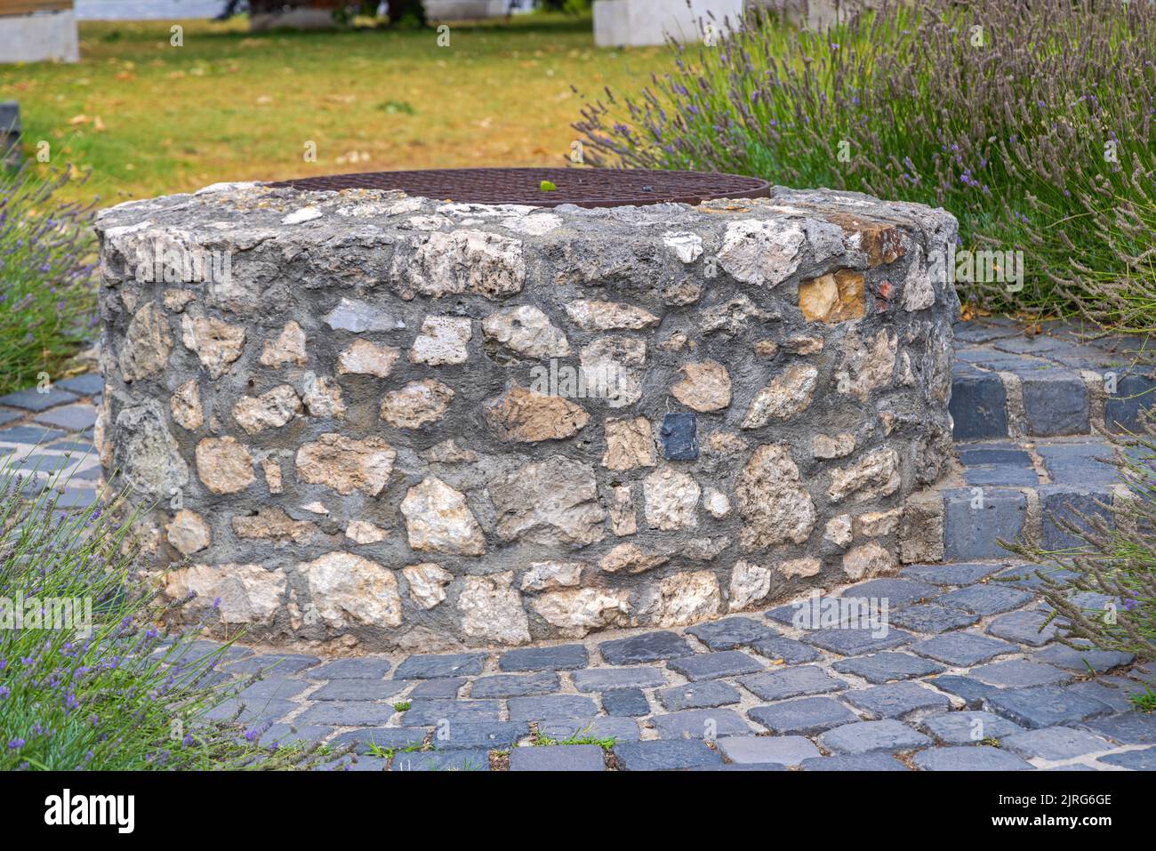 Old Water Well Round Stones at Buda Castle Hungary Stock Photo - Alamy
