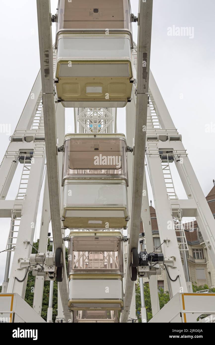 Under Ferris Wheel Cabins Rotatating Wheels Electric Motor Drive Stock ...