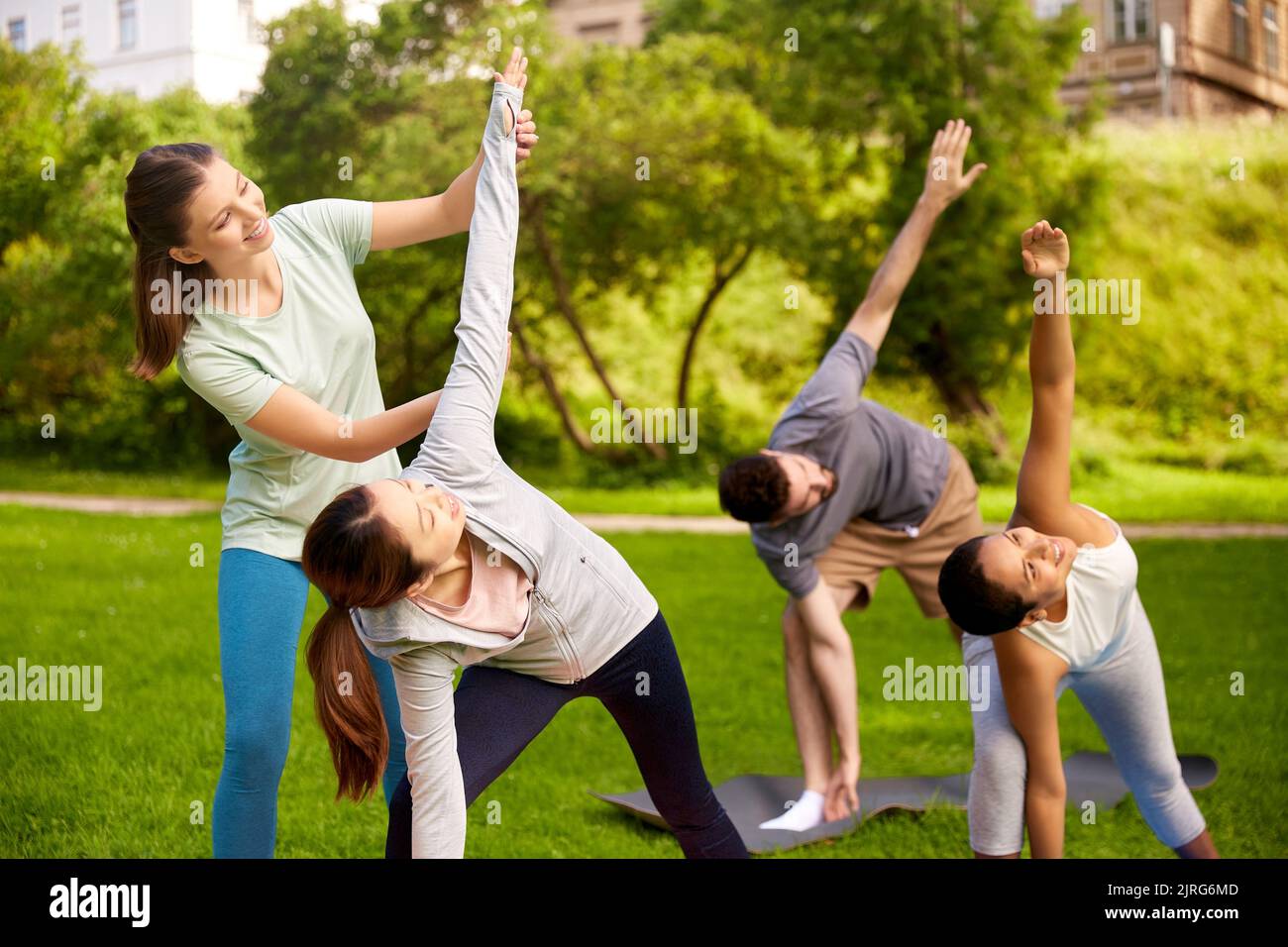 African american yoga instructor hi-res stock photography and images ...