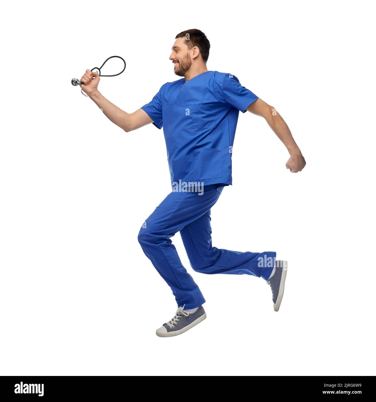 Nurse jumping Cut Out Stock Images & Pictures - Alamy