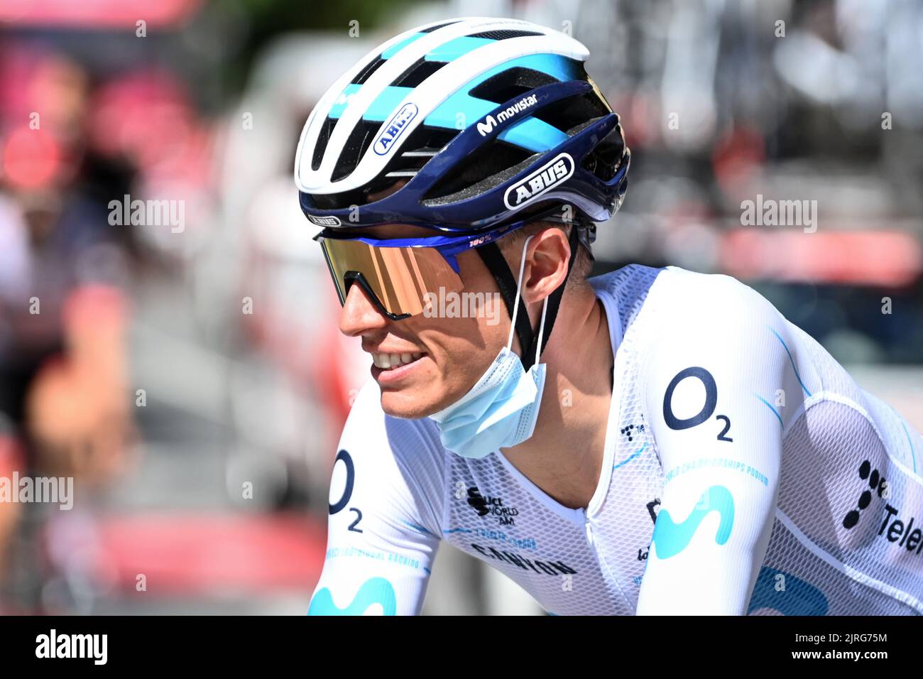 Spanish Enric Mas of Movistar Team pictured at the start of stage 5 of ...