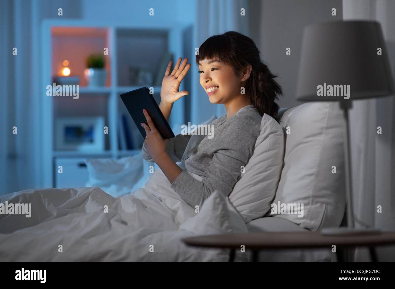 Night call in bed hi-res stock photography and images - Alamy
