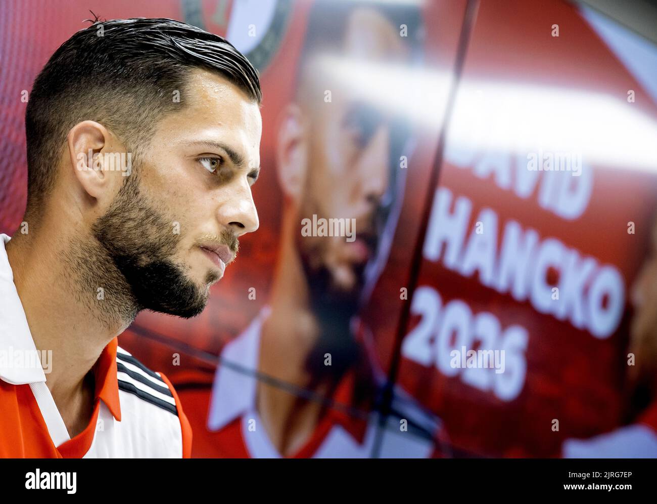 ROTTERDAM - David Hancko during the press presentation at the Feyenoord ...