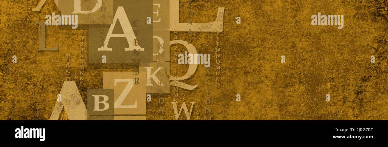 Creative and modern background with letters Stock Photo - Alamy