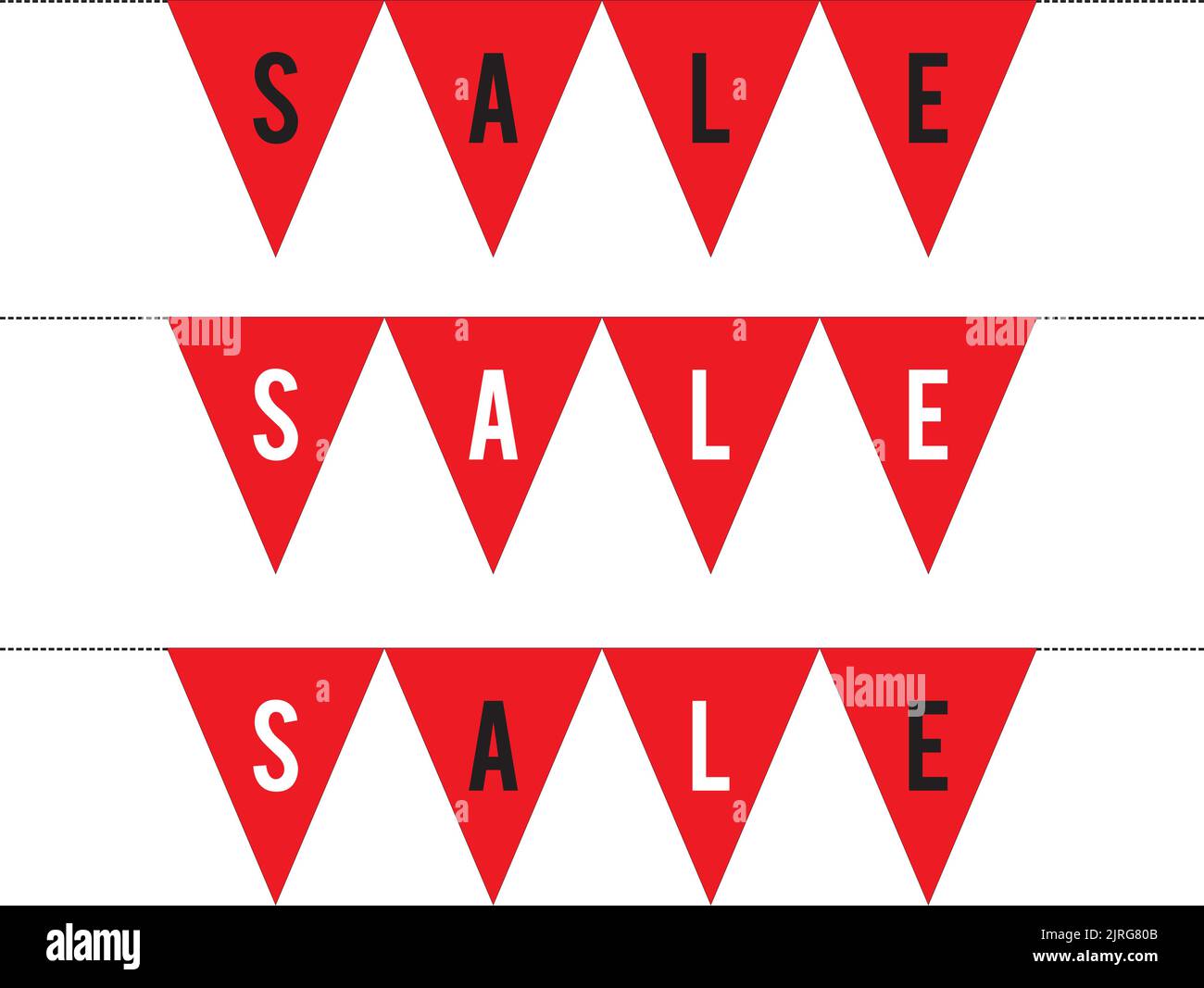 Red pennant sale banner on a white background Stock Vector Image & Art ...