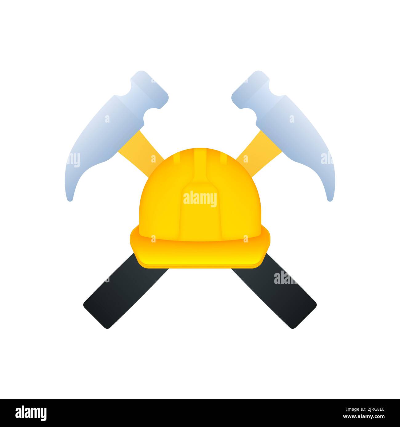 Under construction label. Border stripe web. Vector illustration Stock ...