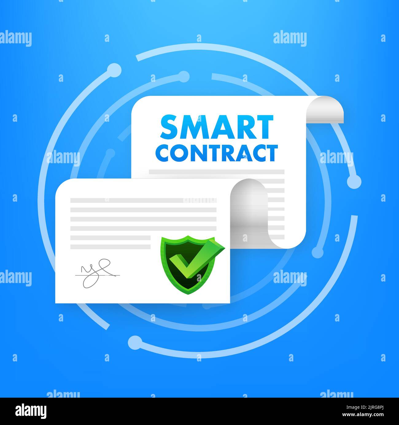 Digital Smart contract. Financial investment trade. Financial ...