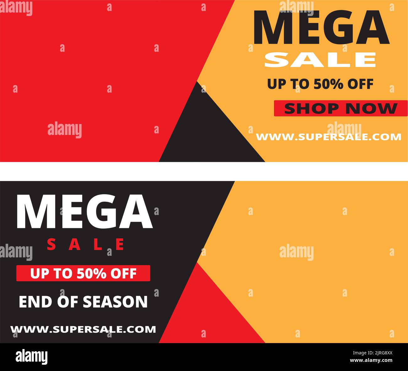 Shop now and discount banners with copy space Stock Vector Image & Art ...