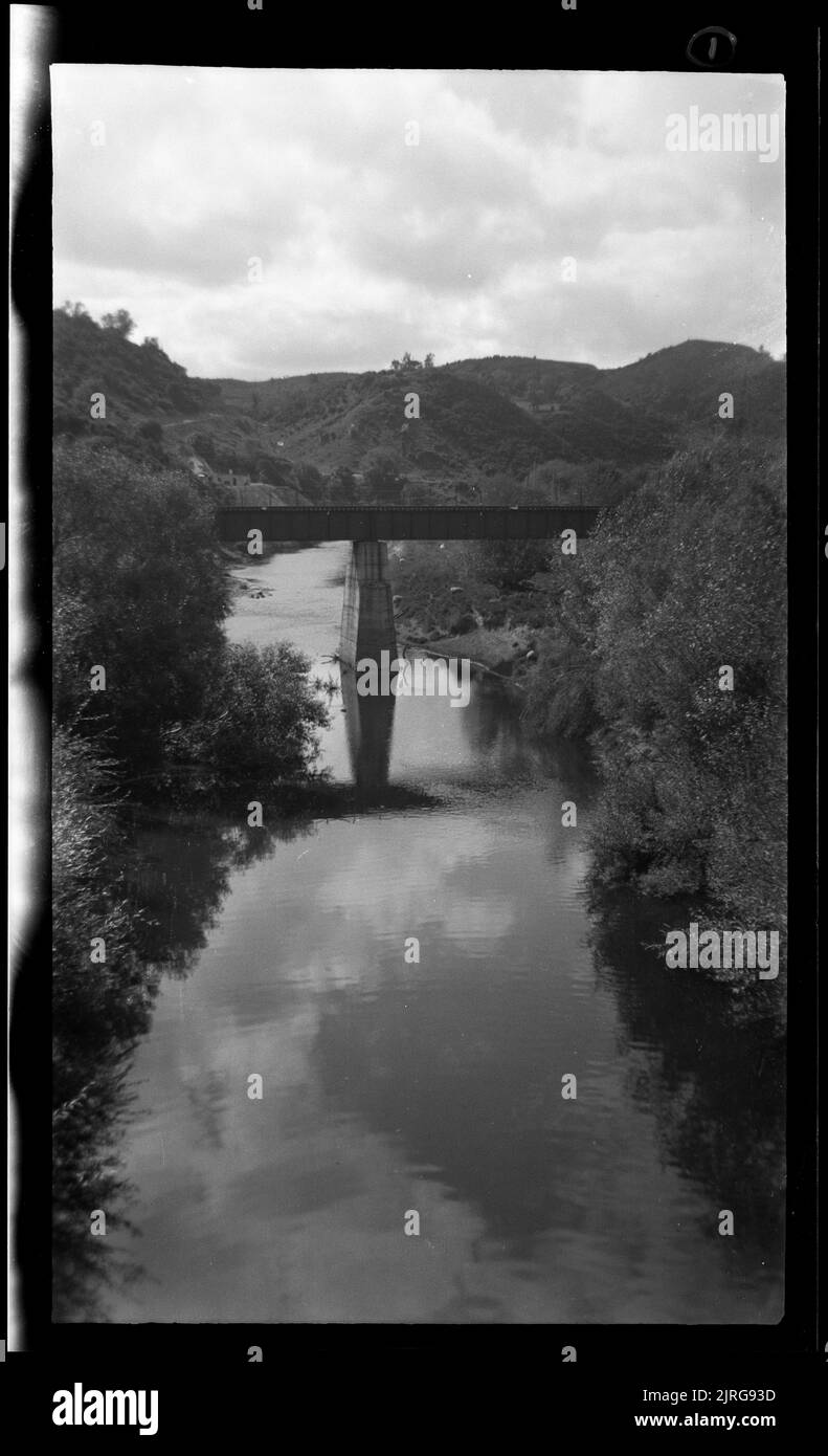 Turakina River at Fry bridge, 30 March 1938, by Leslie Adkin Stock ...