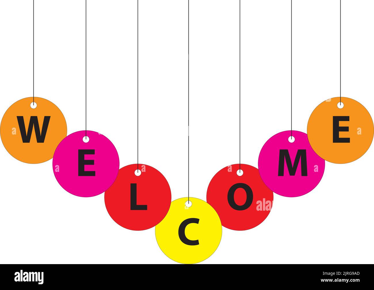 Multicolor welcome banner on a white background Stock Vector Image ...