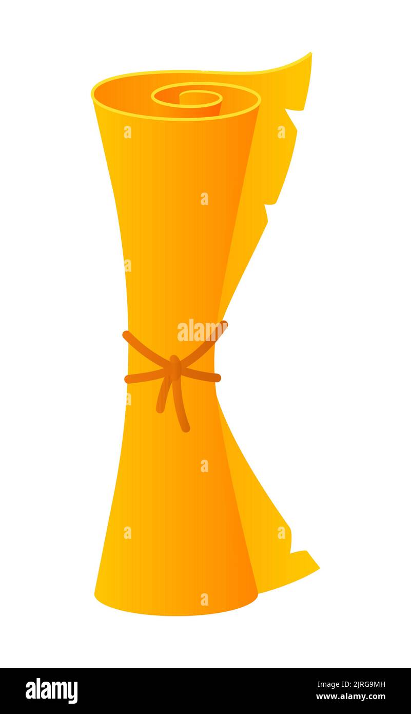 Ancient scroll - modern flat design style single isolated image Stock ...