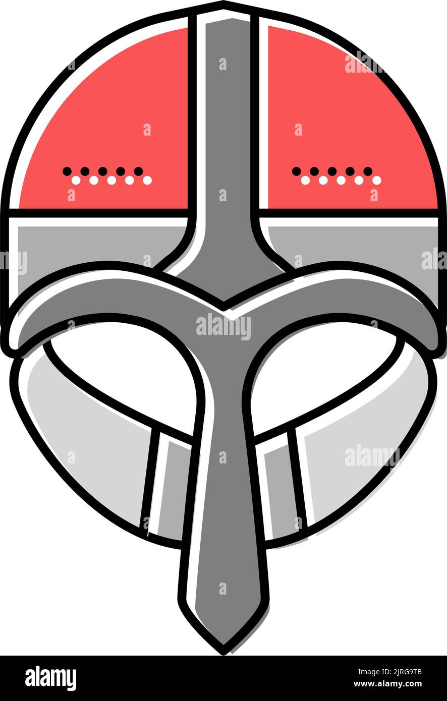 helmet viking nordic color icon vector illustration Stock Vector Image ...