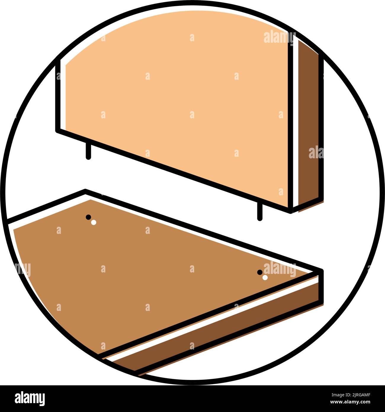 connect board assembly furniture color icon vector illustration Stock ...