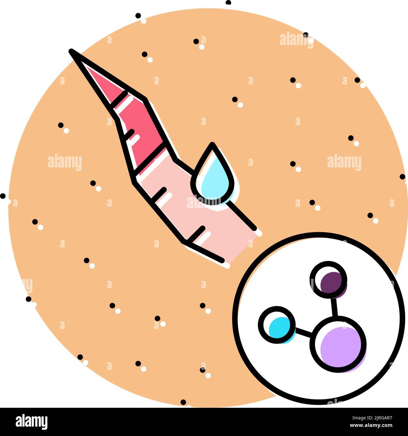 chemical peel scar treatment color icon vector illustration Stock ...