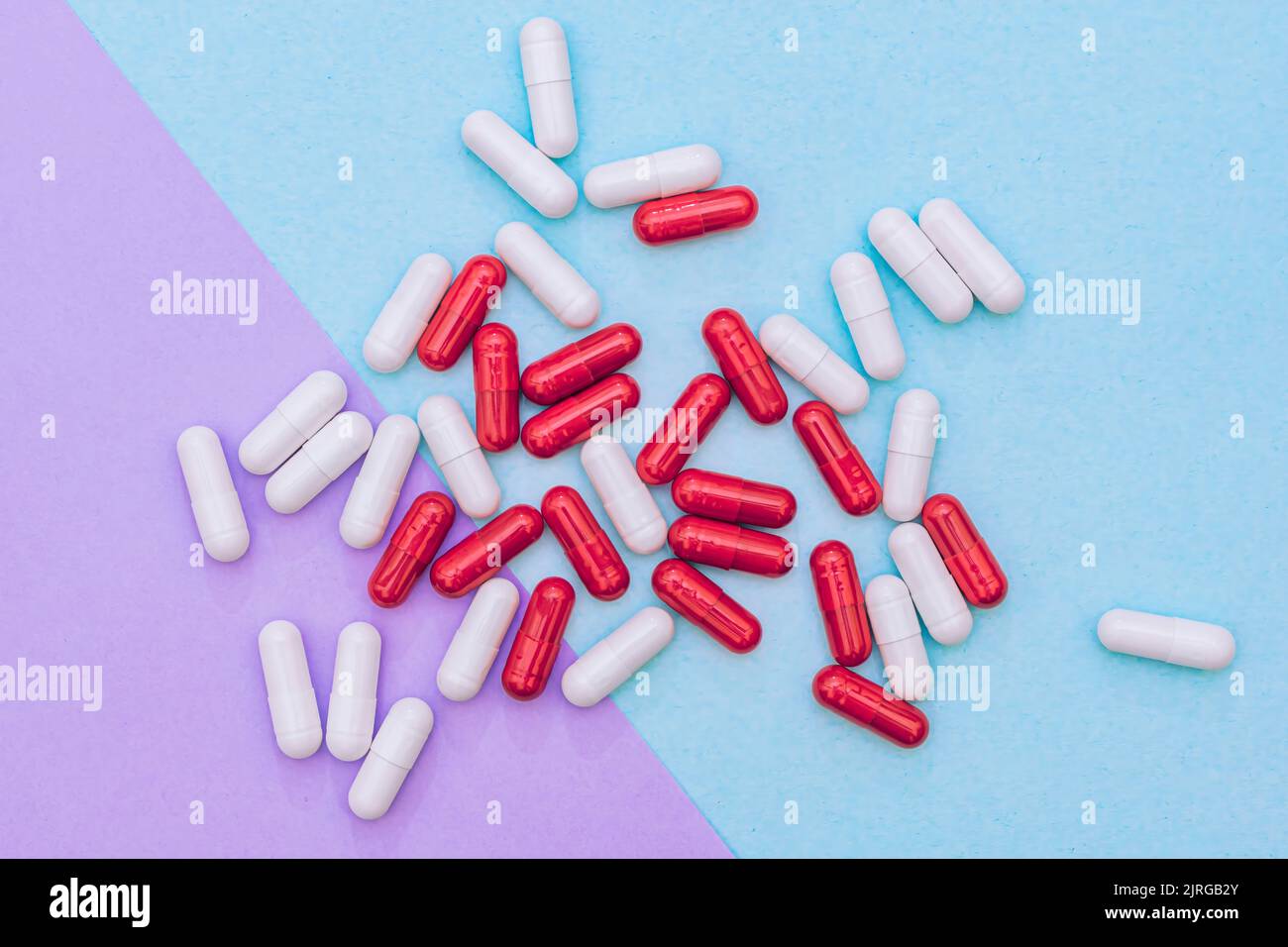 Many different capsules with medicines for prevention and treatment ...