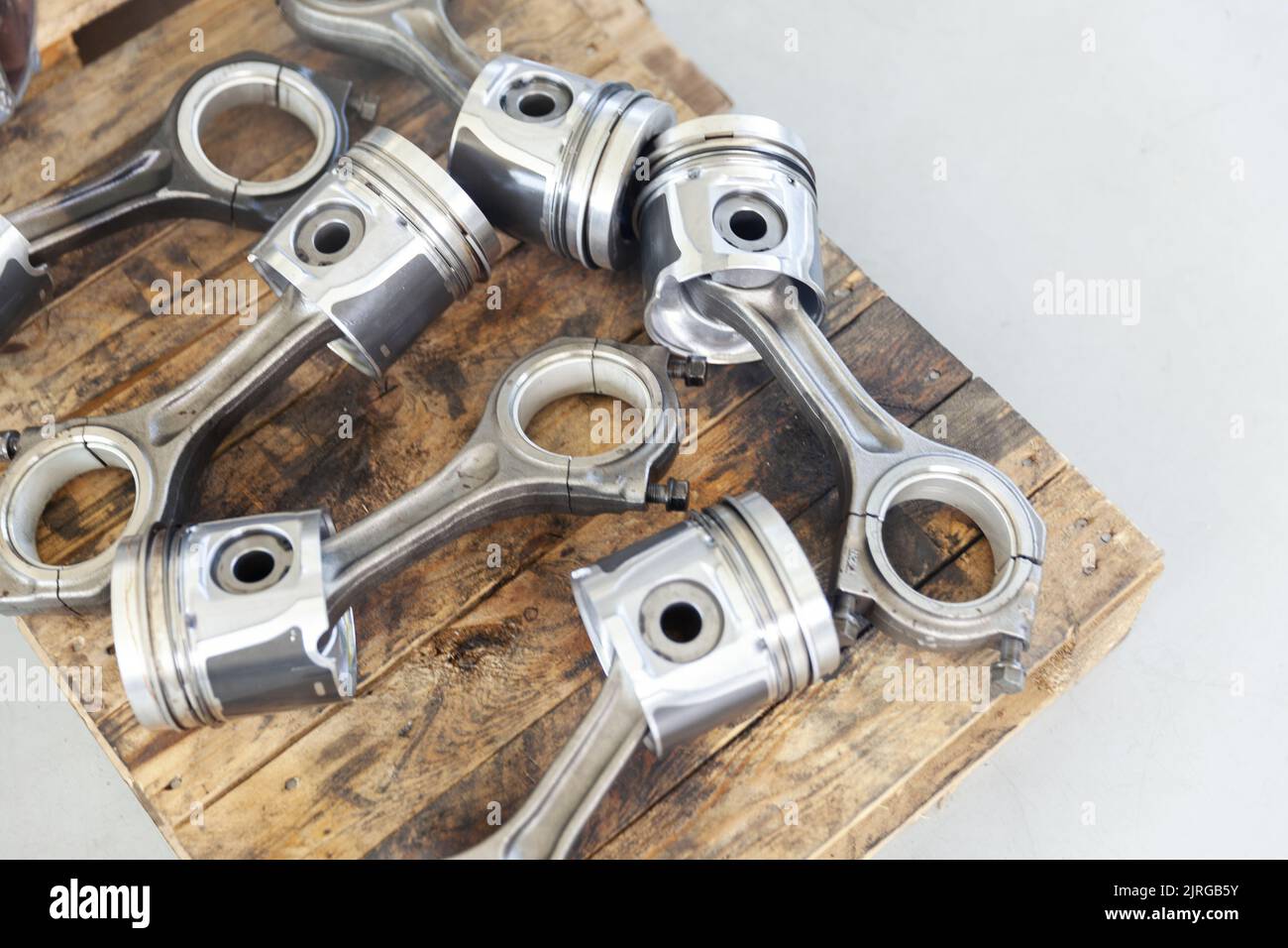connecting rod with piston ready for repair, close up Stock Photo - Alamy