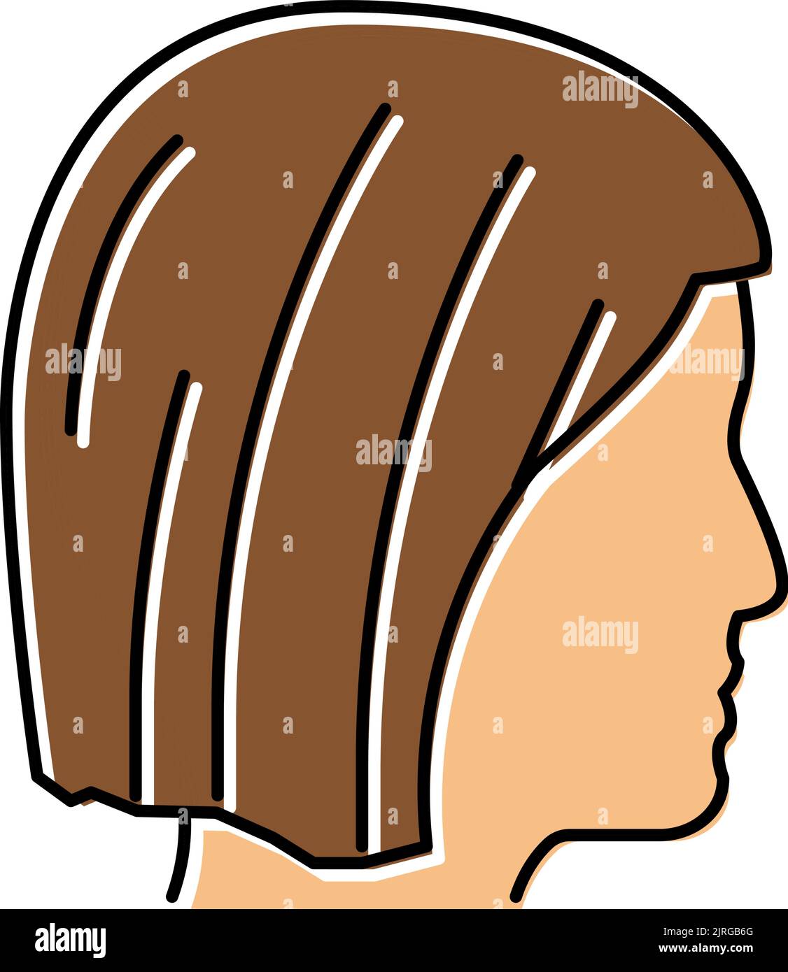 short hair color icon vector illustration Stock Vector Image & Art - Alamy