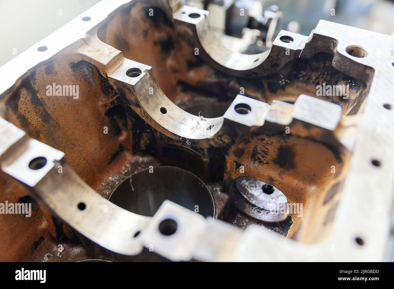 engine head with valves, redy for service, close up Stock Photo - Alamy